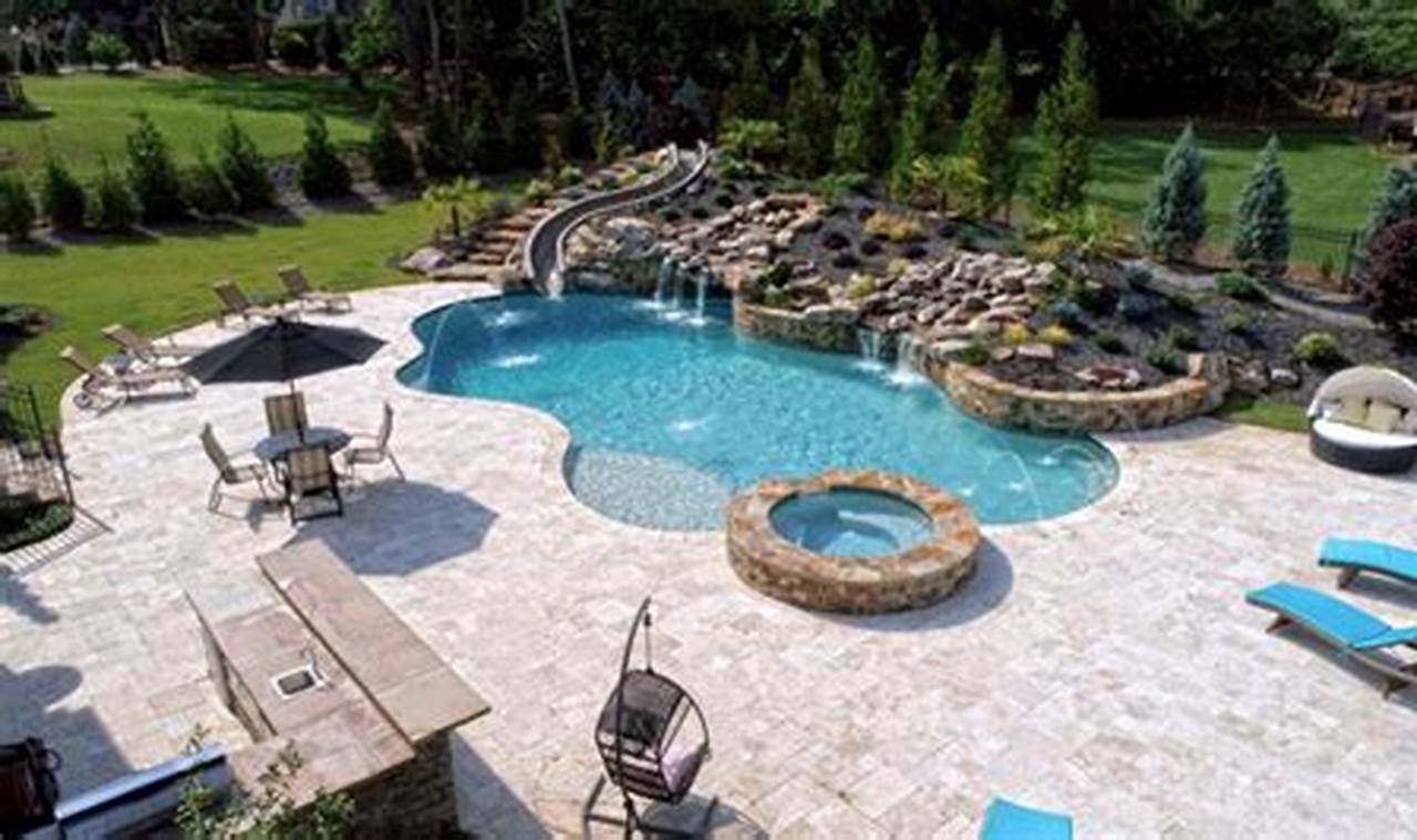 Dive into Excitement: Your Ultimate Pool Grotto with Slide Adventure