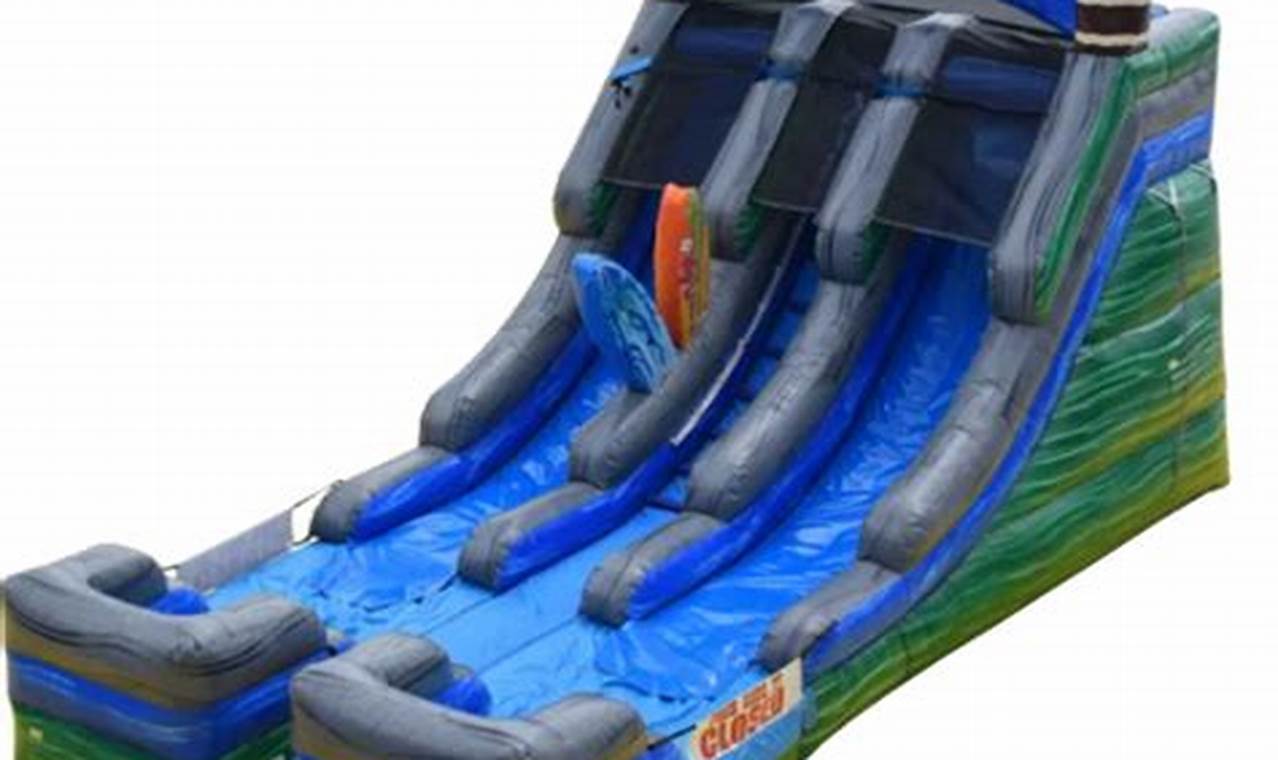 Experience Unforgettable Thrills on our Towering 16 ft Water Slide!